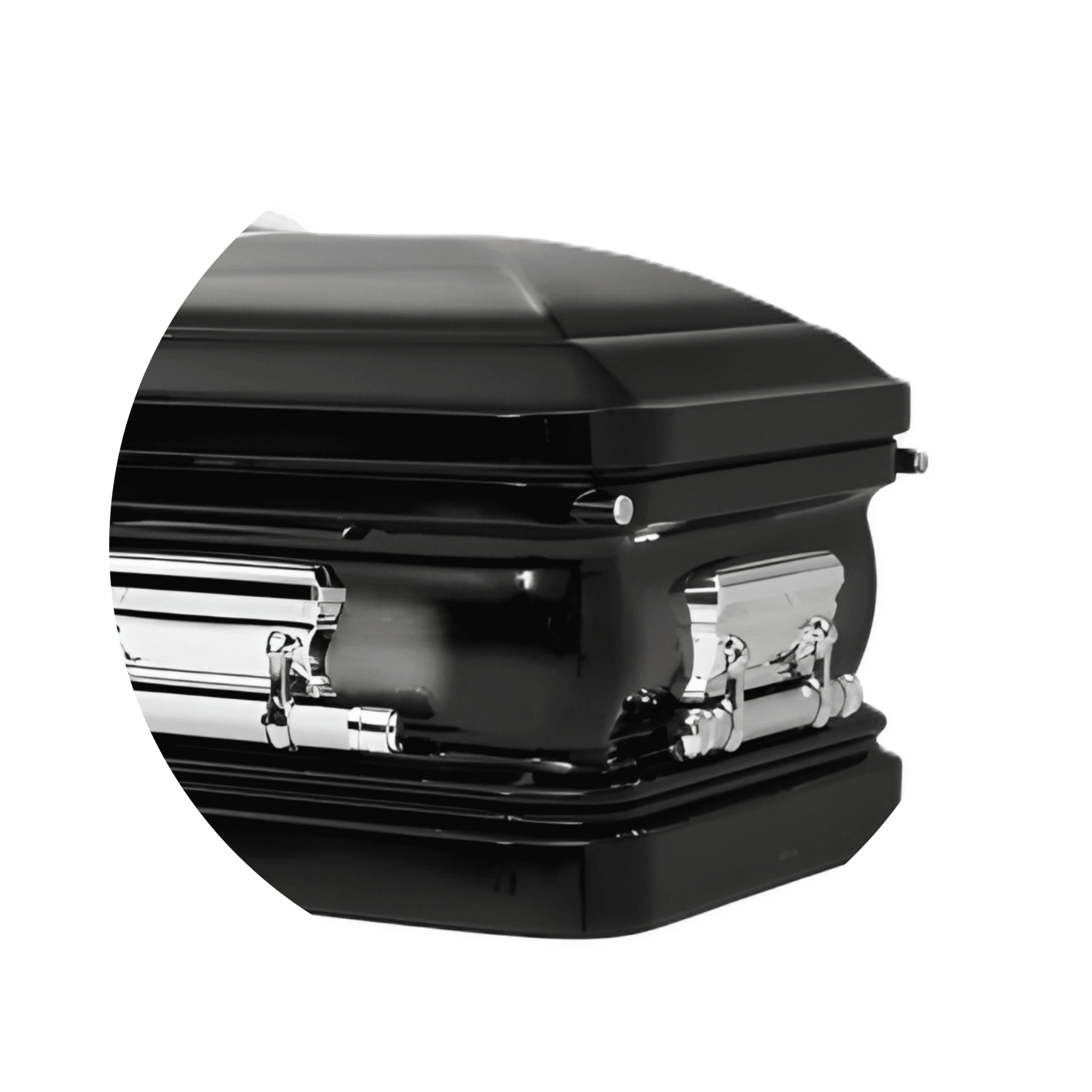 Titan Adams Series- Black Steel Casket With Urn Shape Corners – Titan ...