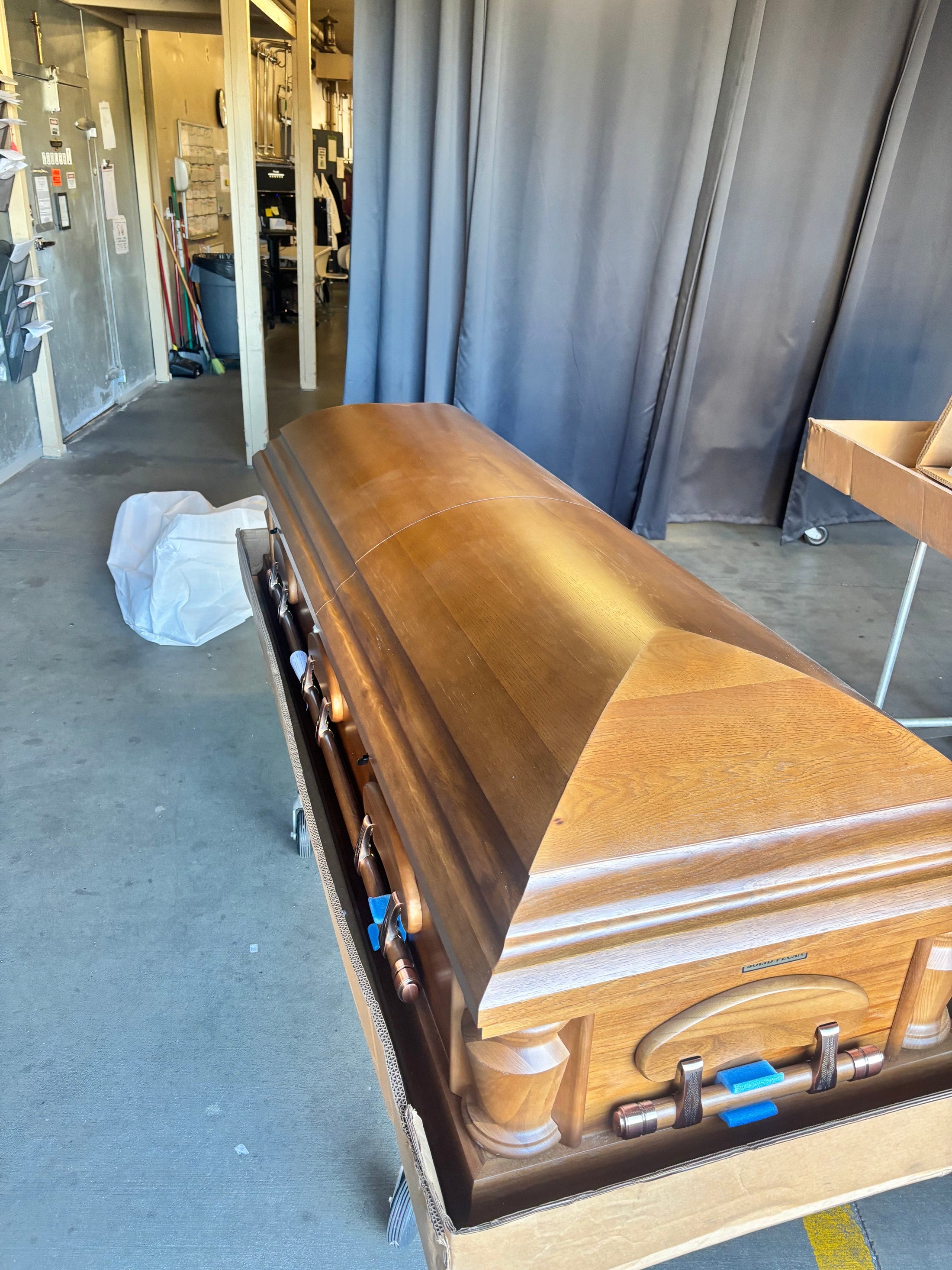 Grove Luxury Pecan Hickory Casket at $2,999 - Wood Caskets | Titan Casket