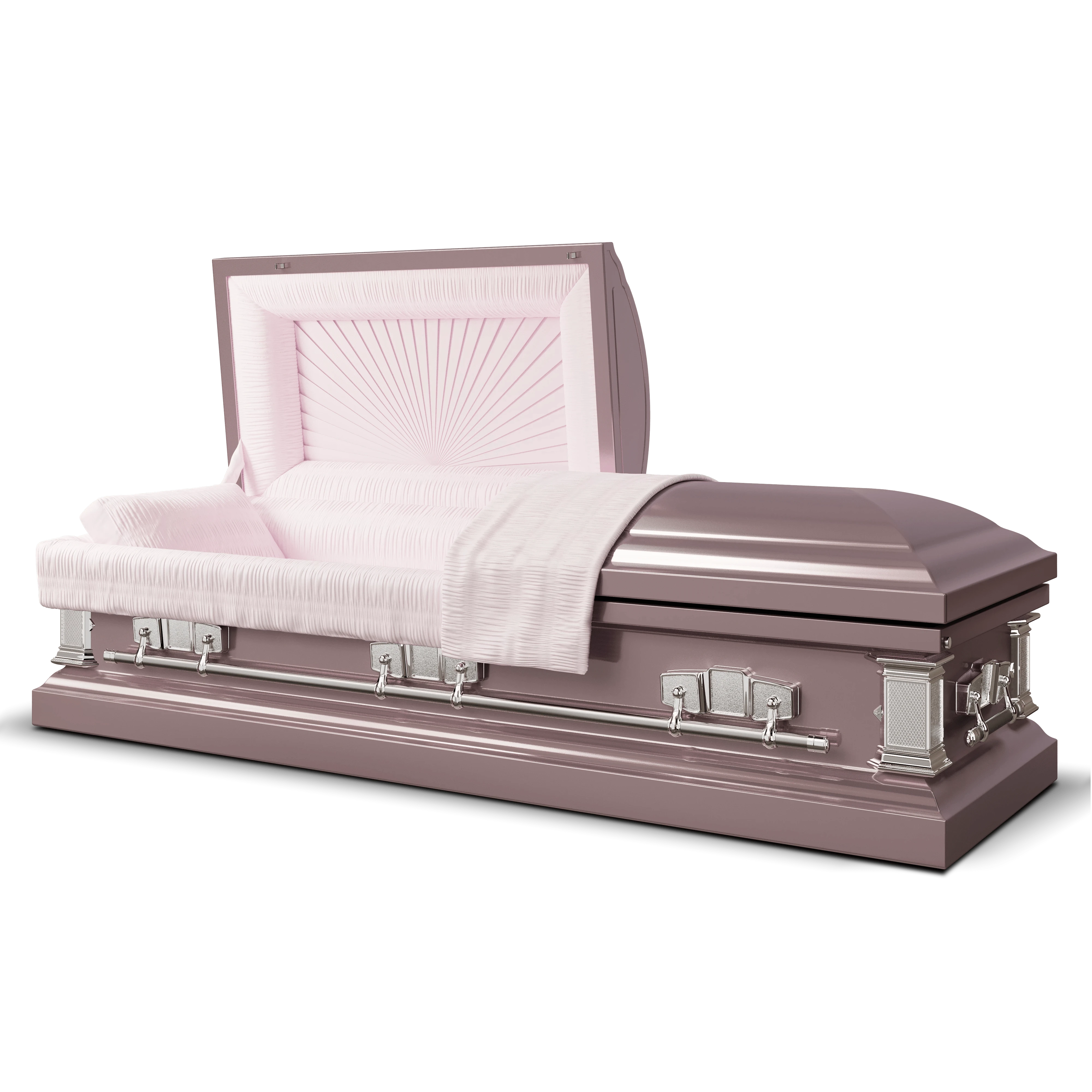 Titan Satin Series | Orchid Steel Casket with Swingbar – Titan Casket
