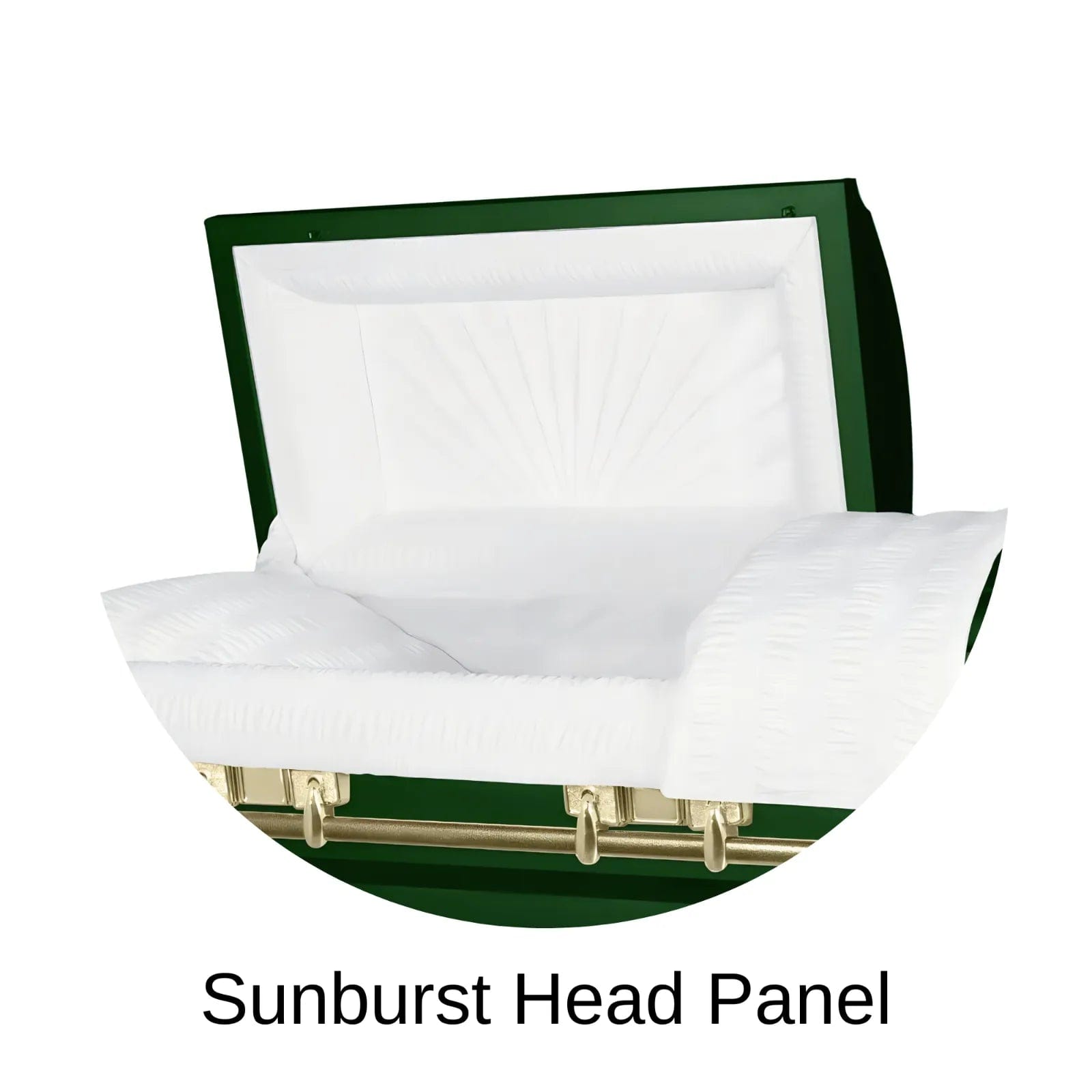 Titan Satin Series | Hunter Green Steel Casket with Swingbar – Titan Casket