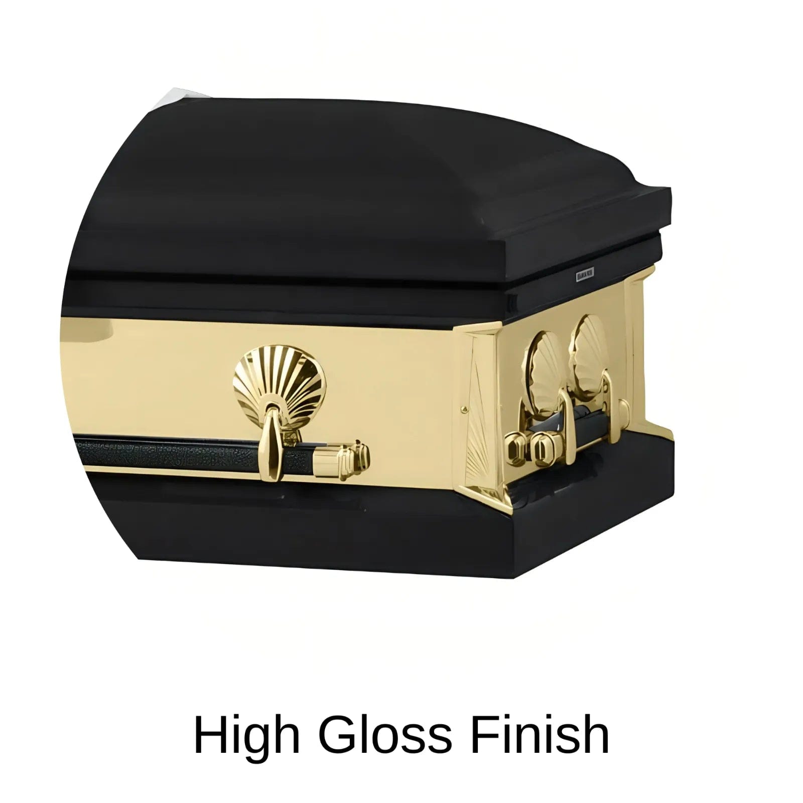 Only $1,799 - Titan Reflections Series Black and Gold Steel Casket with ...